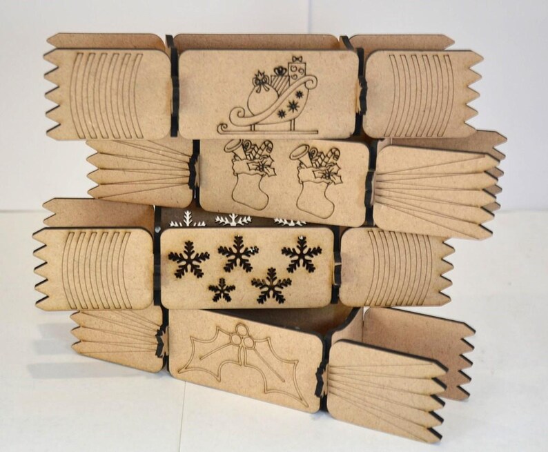CHRISTMAS CRACKER Sgv Laser Cut File Dxf Table Decoration Sweets ...
