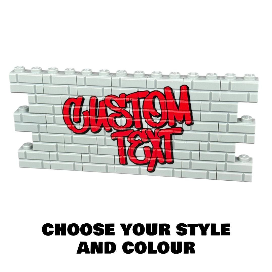 Custom Text Lego Graffiti Wall - Options of Style and Colour Plus the ...