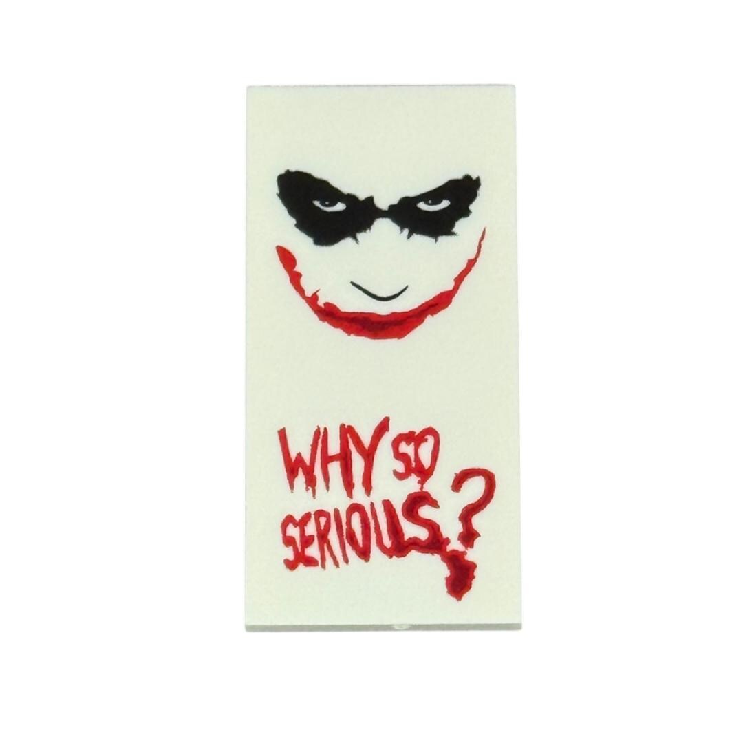Why so Serious? - Custom Printed Lego® 2x4 Tile. - Etsy
