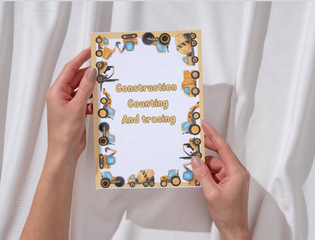 Pre-k Worksheet for Counting (construction Theme) - Etsy