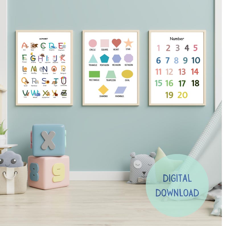 Shapes Poster, Shapes Educational Poster, Classroom Decor, Educational ...