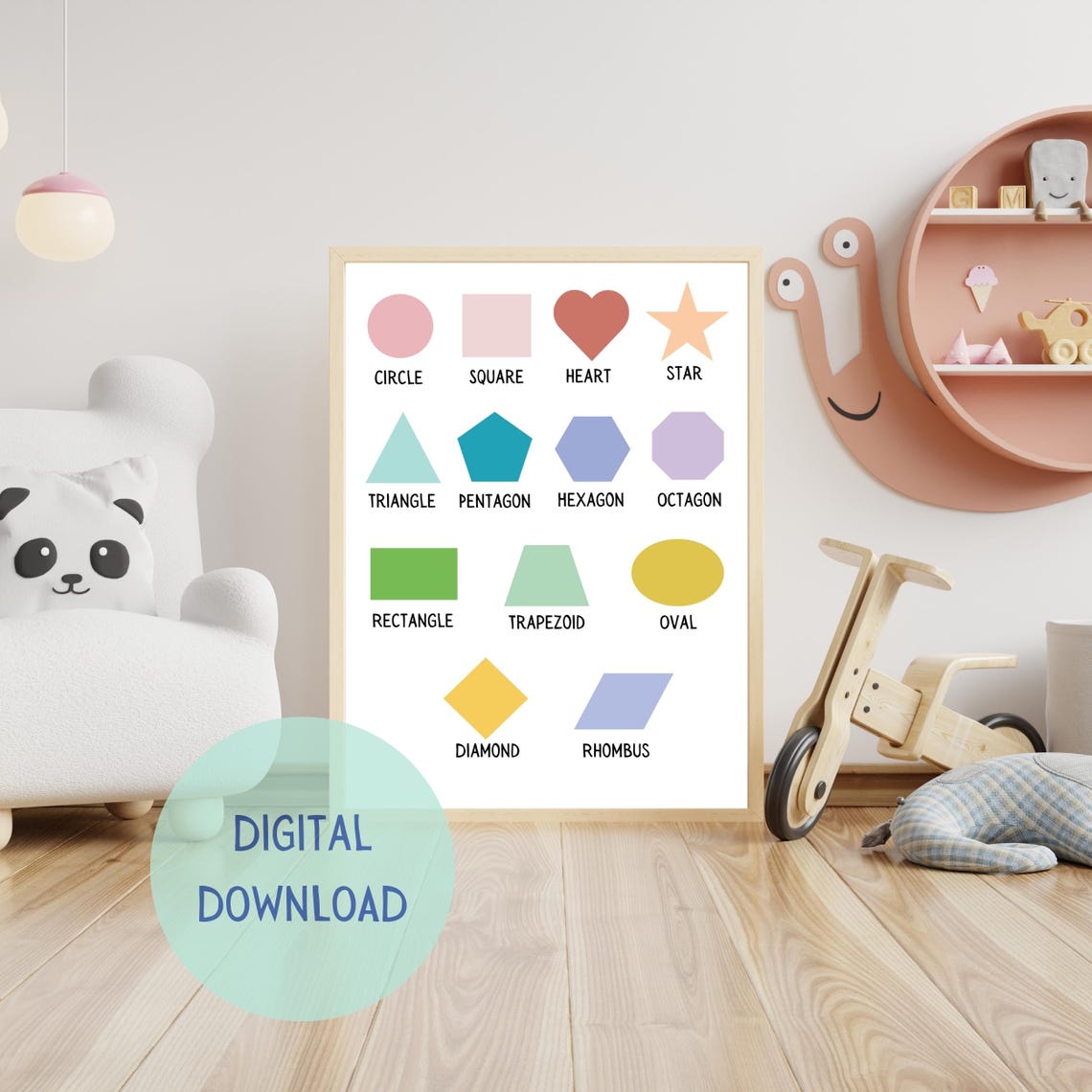 Shapes Poster, Shapes Educational Poster, Classroom Decor, Educational ...