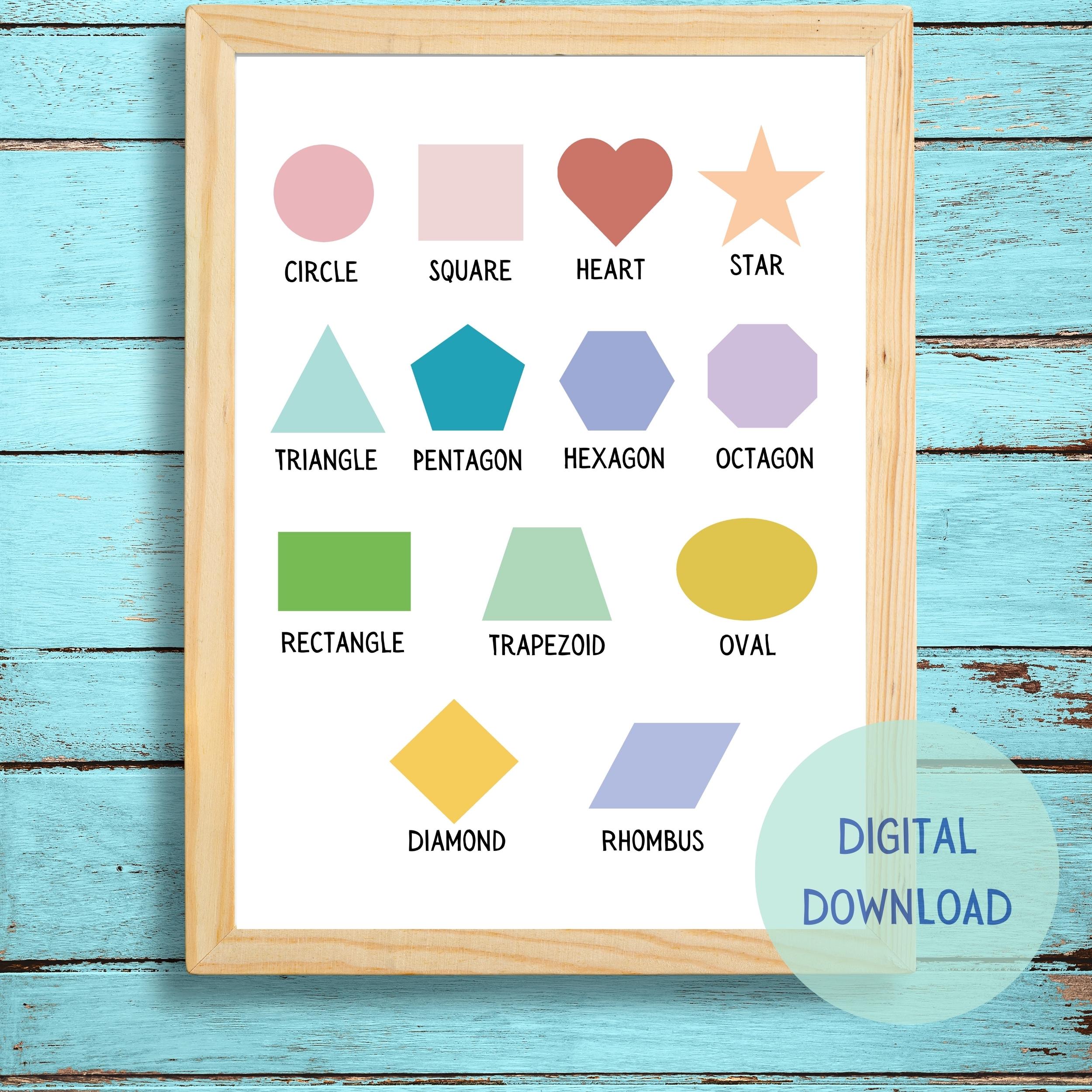 Shapes Poster, Shapes Educational Poster, Classroom Decor, Educational ...