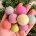 Wool Felted Acorn Ornaments for Christmas Set of 8 Pastel Color ...