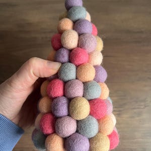 Handmade Felt Ball Christmas Tree Decor - 2cm Wool Felt Balls in Pastel ...
