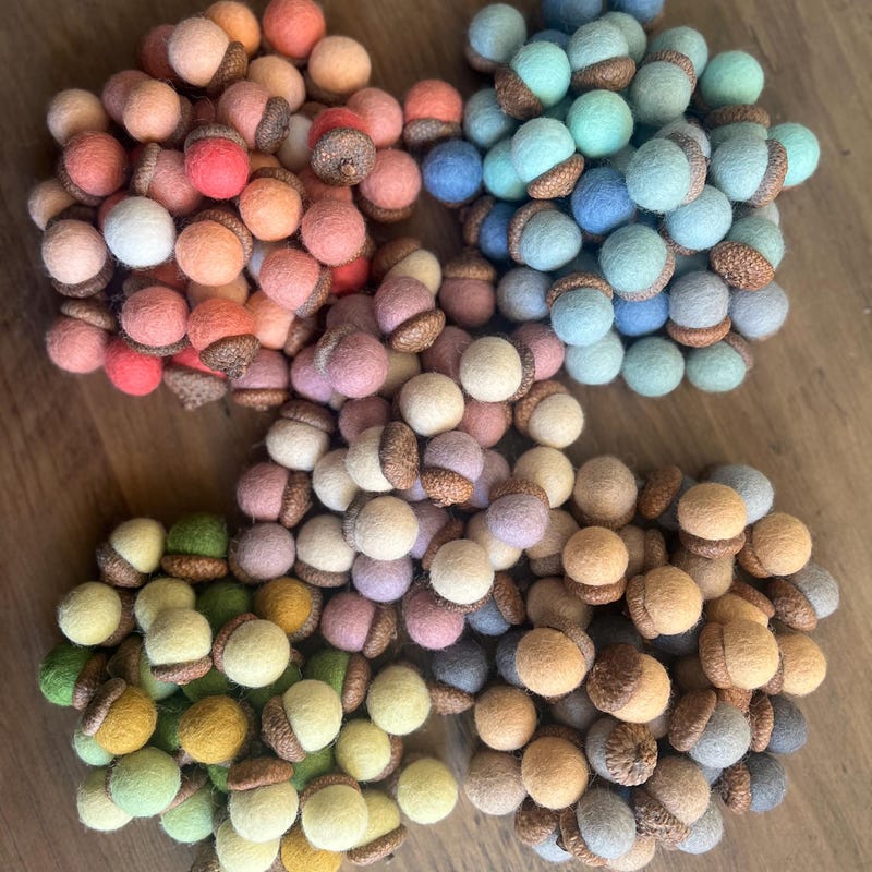 Wool Felted Acorns - Etsy