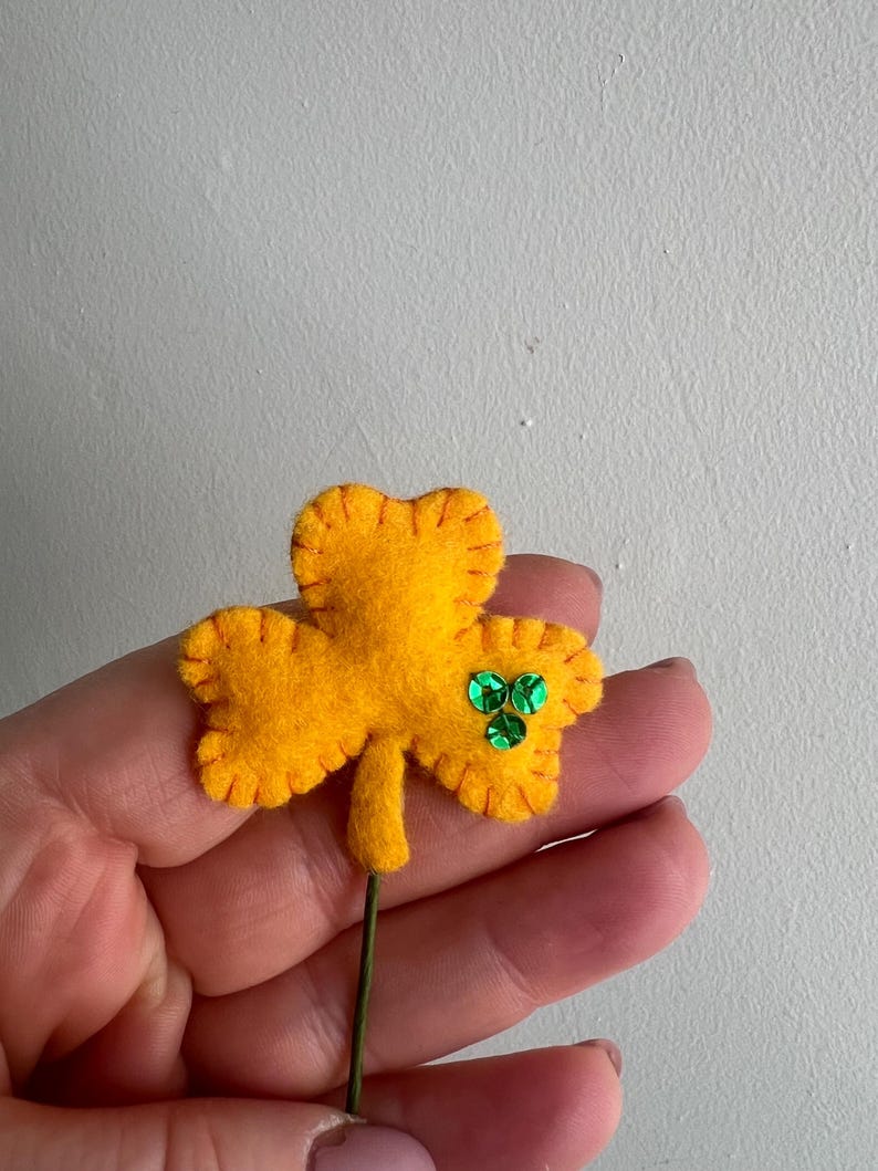 St. Patricks Day Felt Shamrock Picks Handmade Clover Decorations - Etsy