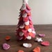 Rustic Look Stitched Wool Felt Christmas Tree Decor - Pink-purple-white ...
