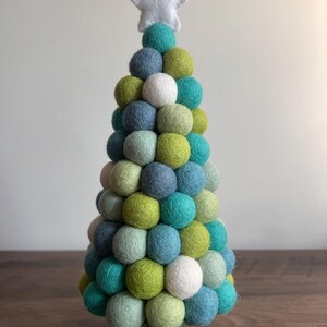 Handmade Felt Ball Christmas Tree Decor - 2cm Wool Felt Balls in Pastel ...