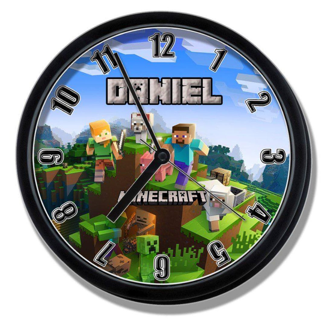 Minecraft Clock With Name Minecraft the Game Wall Clock NEW - Etsy