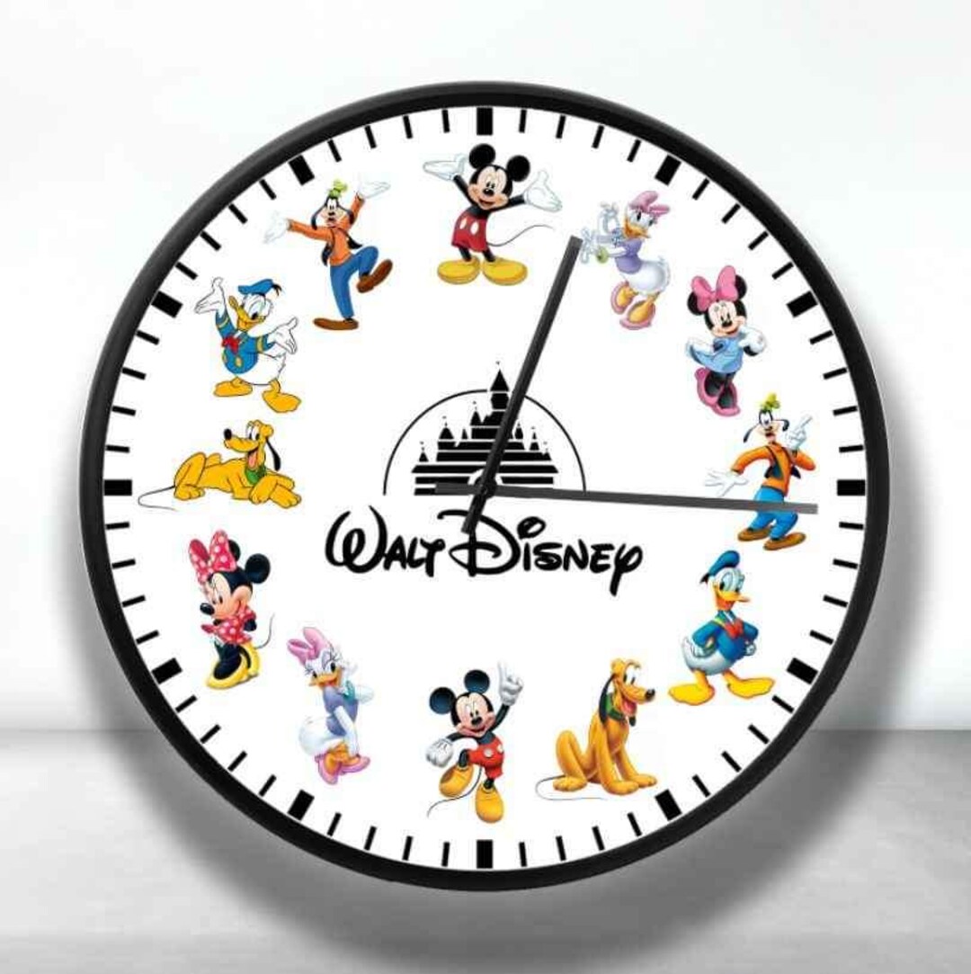 Mickey Mouse & Disney Characters Clock Great Gift / Room Decor Wall ...
