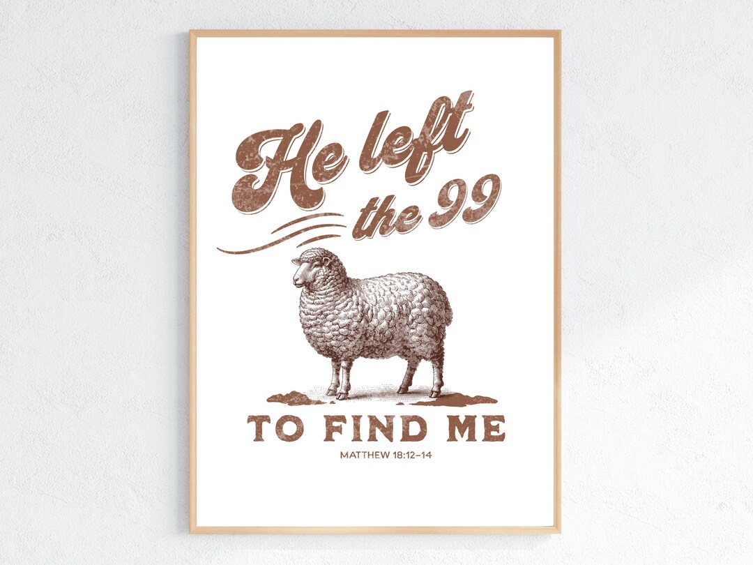 Jesus Leave the 99 Wall Art, Jesus Leaves the 99 Painting, Jesus Leave ...
