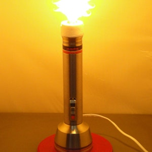 Sunburst Lamp Recycled Sears Explorer Flashlight Table Lamp Vintage ...