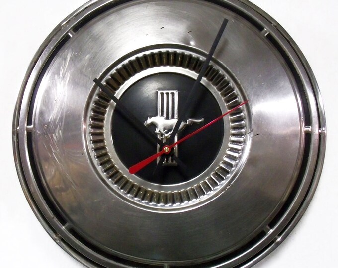 Mustang Wall Clock 1968 1970 Ford Mustang Hubcap Clock 1969 Muscle Car ...