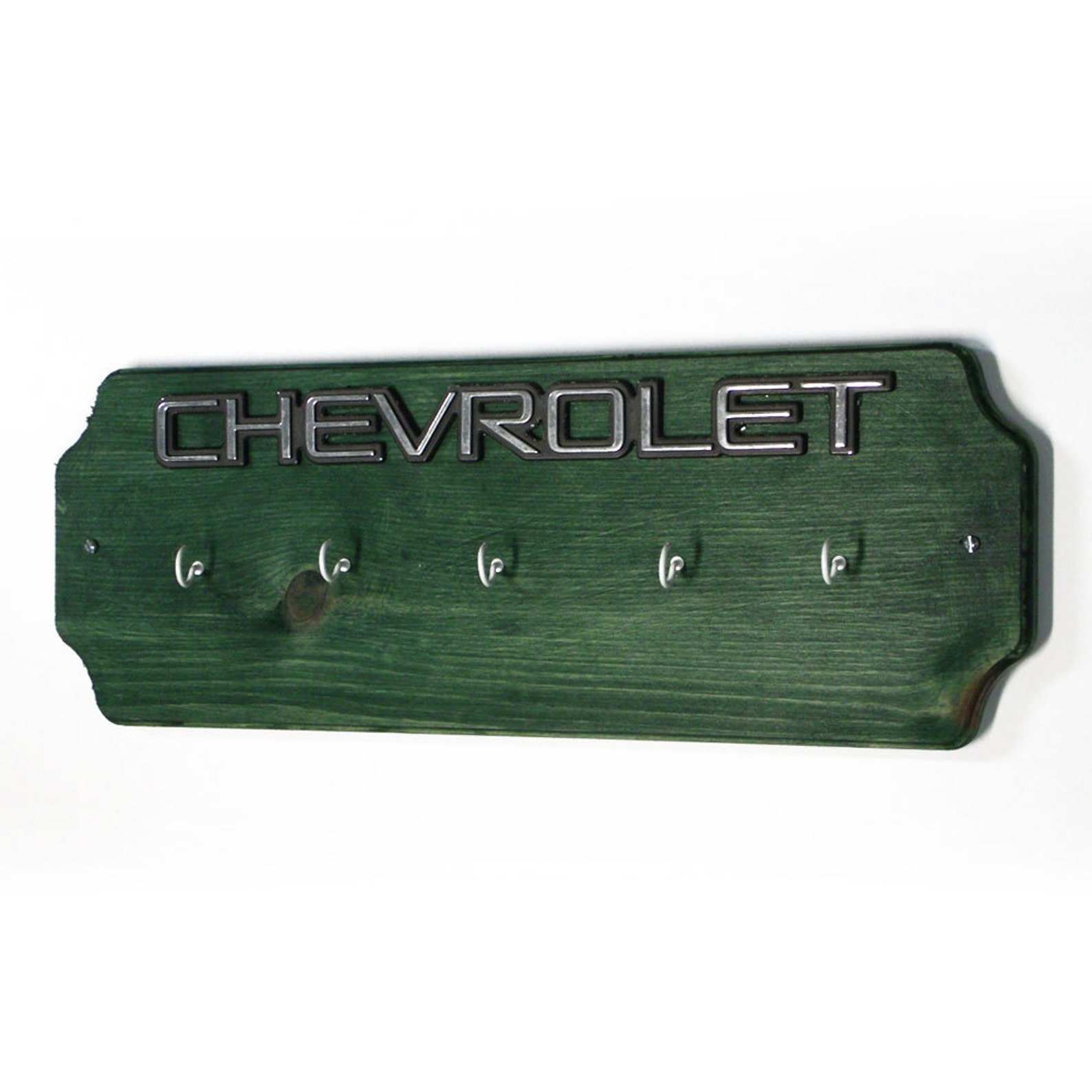 Chevrolet Car Key Rack Chevy Emblem Green Wood Key Hook | Etsy