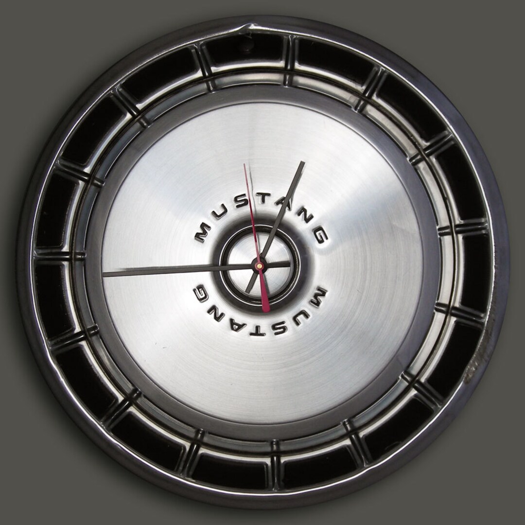1971 - 1973 Ford Mustang Hubcap Wall Clock - 1972 Hub Cap Muscle Car ...