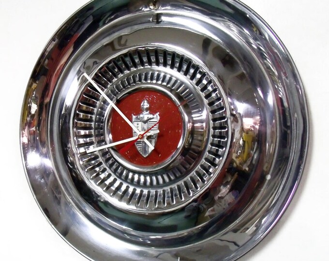 1954 1955 Lincoln Hubcap Wall Clock - 1950's Classic Car Decor - Mid ...