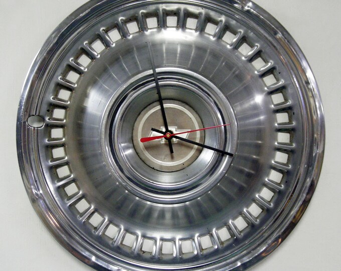 Chevrolet Wall Clock 1971 1972 Chevy Impala Hubcap Clock Gifts for Him Boyfriend Christmas ...
