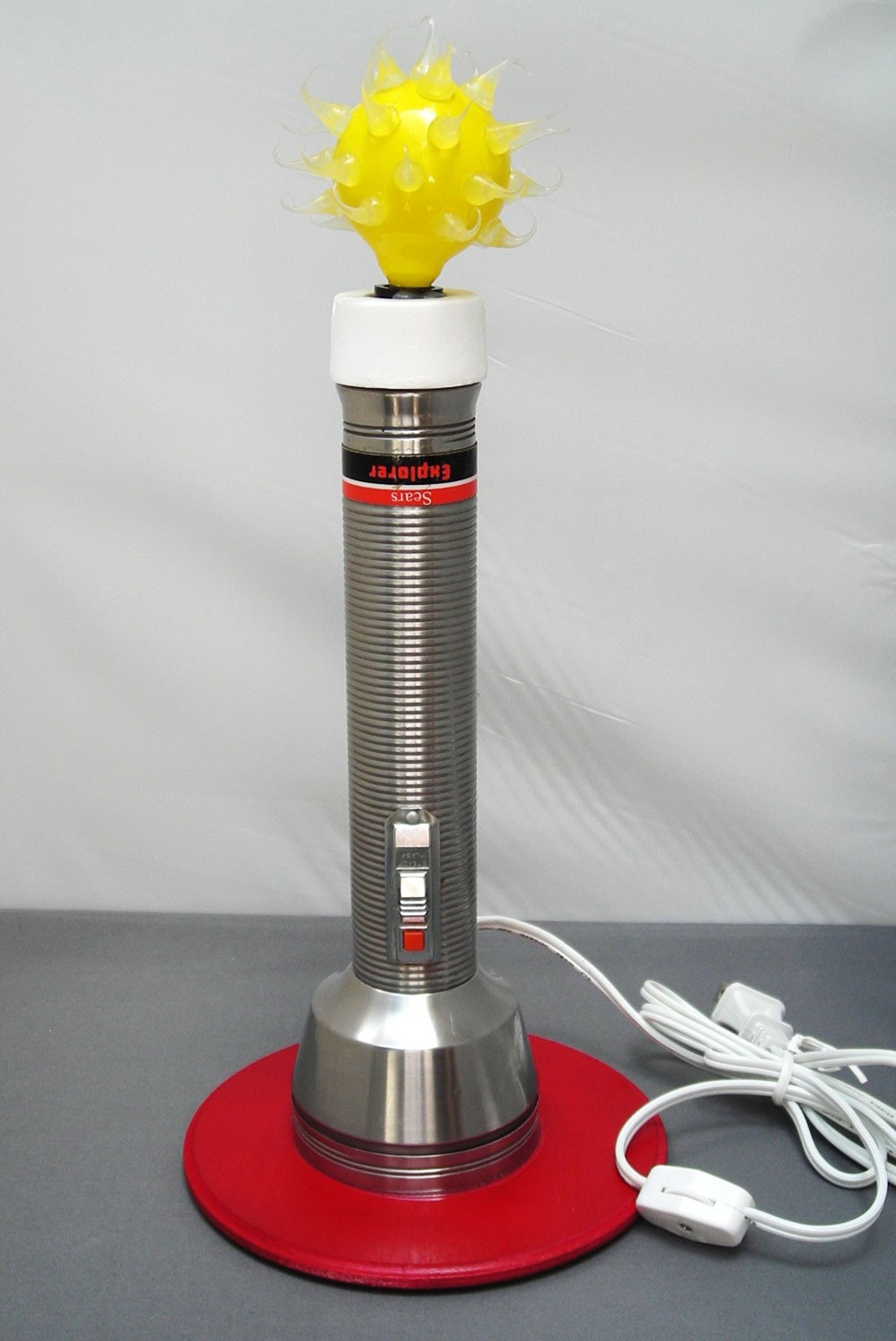 Sunburst Lamp Recycled Sears Explorer Flashlight Table Lamp - Etsy