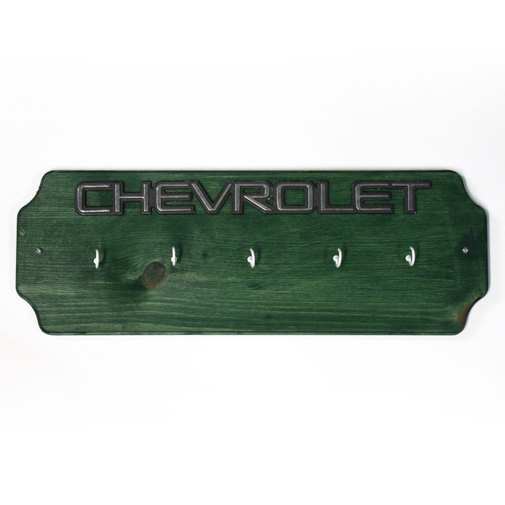 Chevrolet Car Key Rack Chevy Emblem Green Wood Key Hook - Etsy