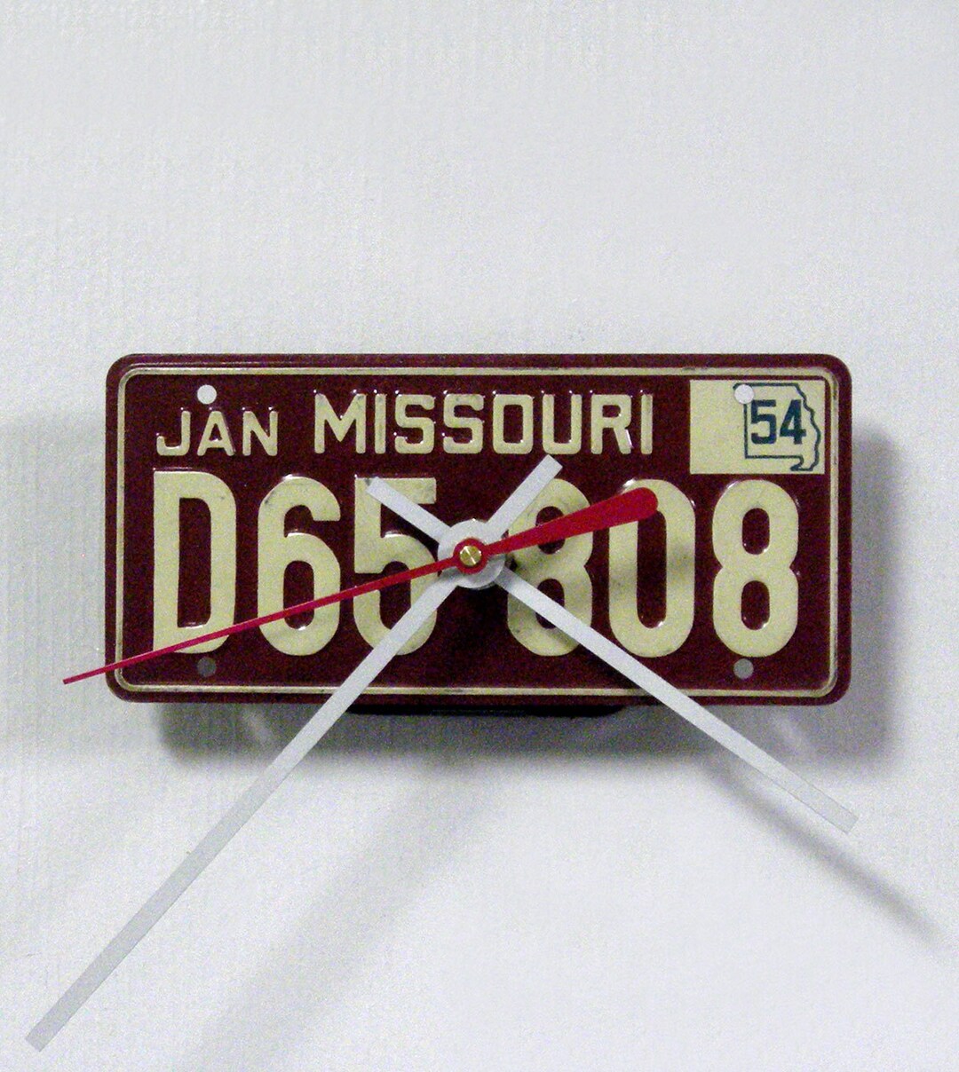 Missouri Wall Clock 1954 MO Bike License Plate License Tag State Decor ...