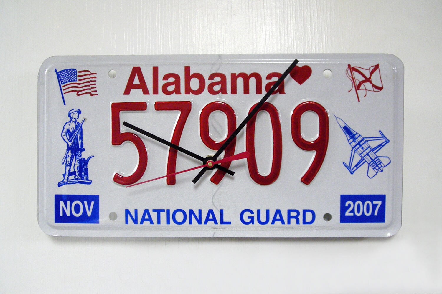Alabama Wall Clock National Guard License Plate Recycled - Etsy
