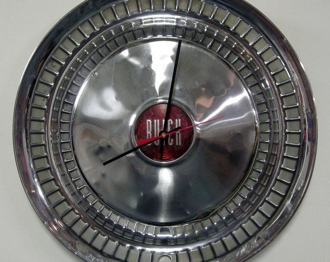 1955 - 1956 Buick Hubcap Clock - 1950's Wall Clock - Roadmaster, Super ...