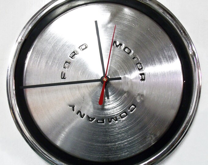 Wall Clock - 1970 - 1973 Ford Mustang - Torino Maverick Hubcap Clock ...