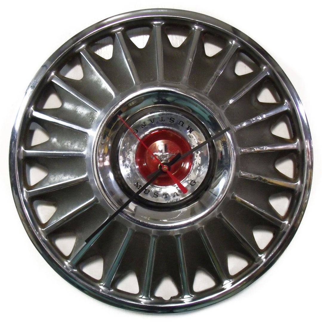 1967 Ford Mustang Hubcap Wall Clock - Muscle Car Hub Cap - Man Cave ...