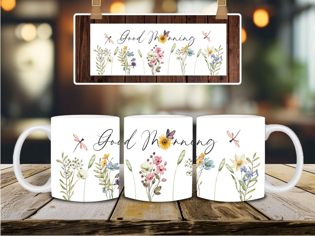 Floral Good Morning Mug, Good Morning Gift, Coffee Cup , Gift for Moms ...