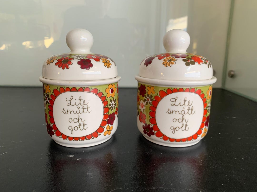 Figgjo Flint FOLKLORE Jars With Lid by Turi Gramstad Oliver / Vintage ...