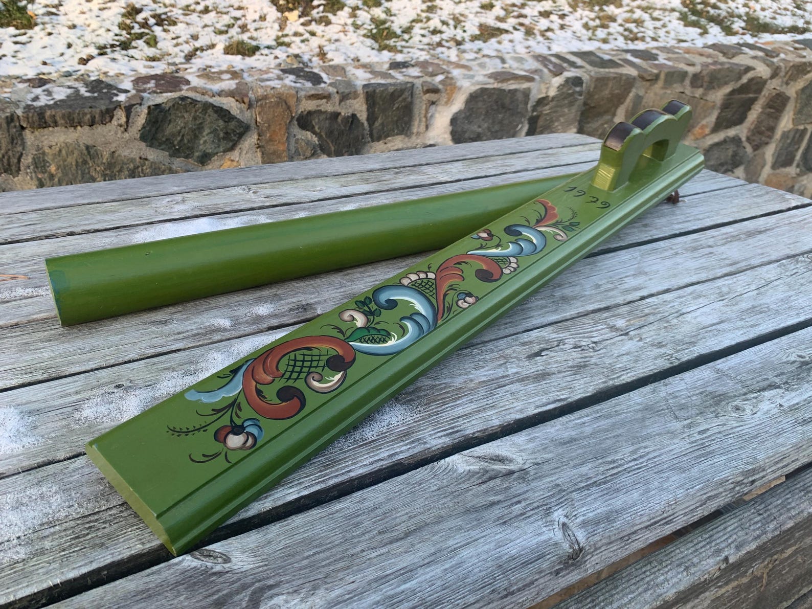 Norwegian Vintage Wooden Mangle Board, Norwegian Wooden Decor, Vintage ...