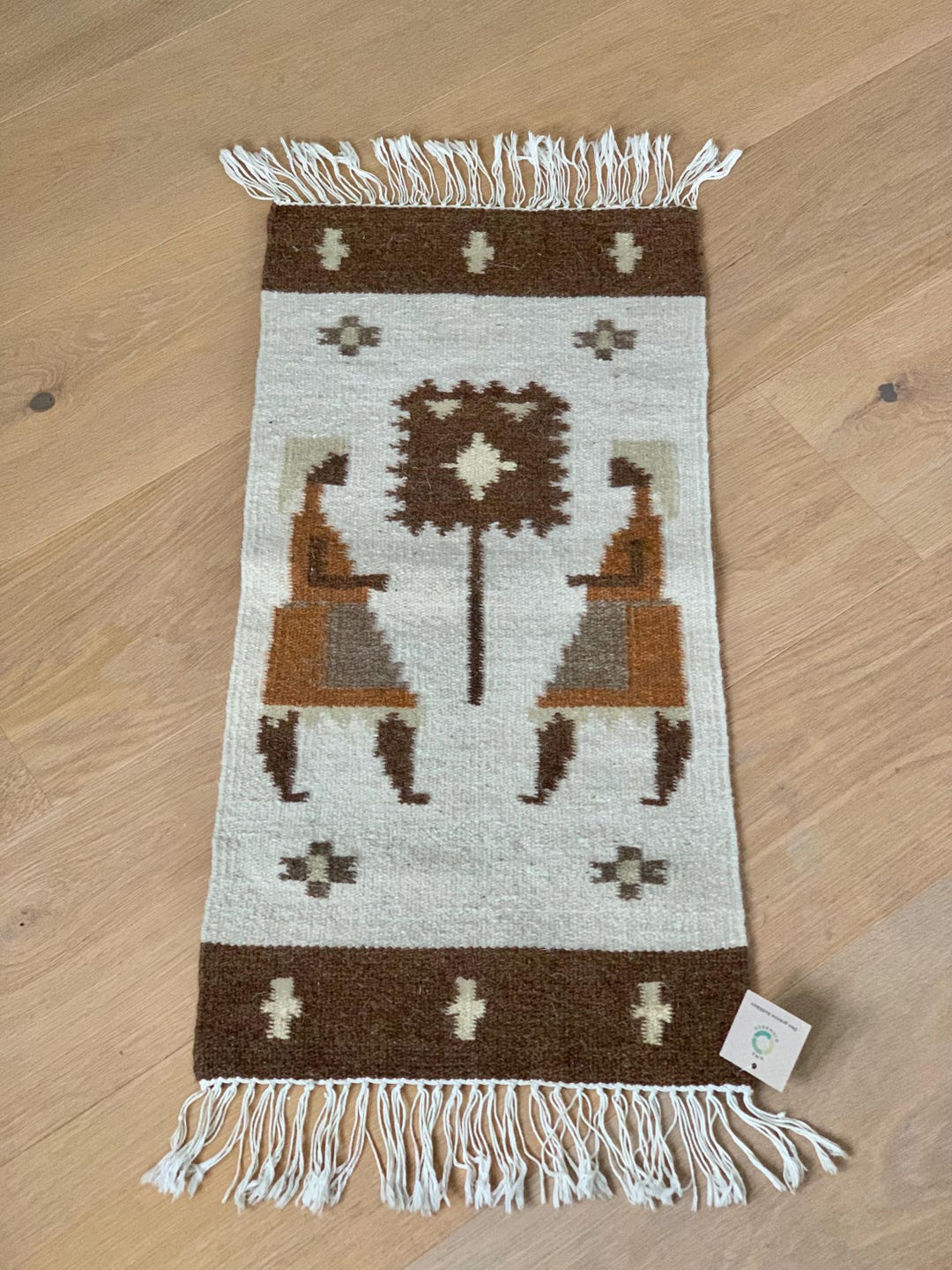 Vintage Wool Table Runner: Handmade Norwegian Tapestry - Etsy