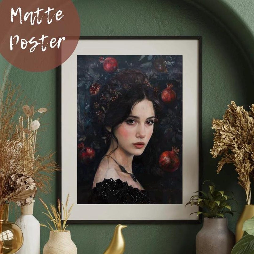 Persephone Goddess Art | Gothic Romance Poster | Mythology Art ...