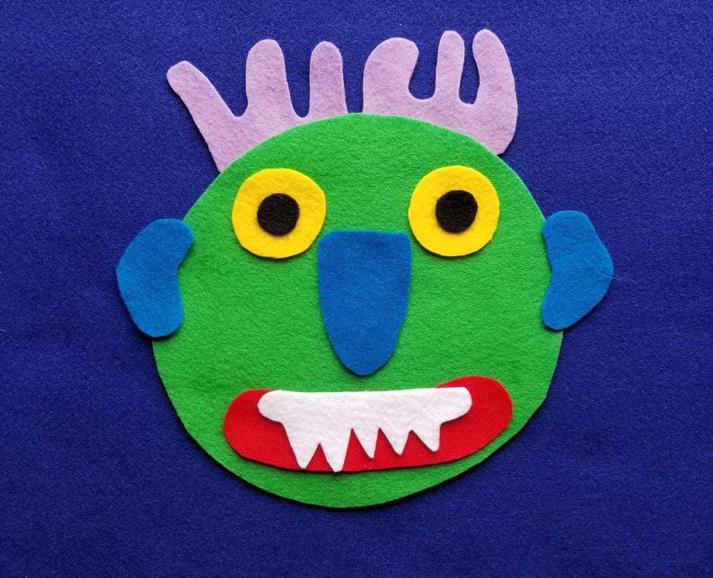 go-away-big-green-monster-felt-board-story-set-felt-stories-etsy
