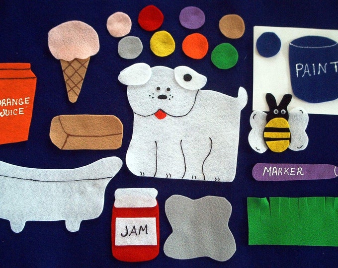 Children's Dog's Colorful Day Flannel Board Felt Story Set/felt Stories ...