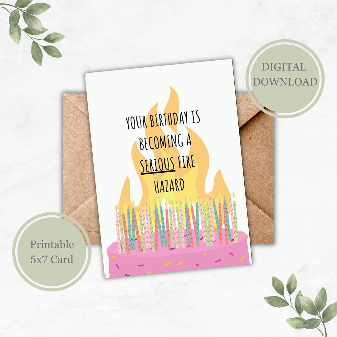Funny Birthday Card - DIGITAL Download - Printable Birthday Card Your ...