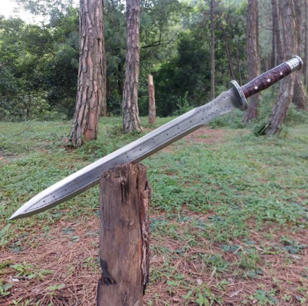 24.5 Inch Tactical Viking Sword With Carved Pommel Best Quality Sword ...