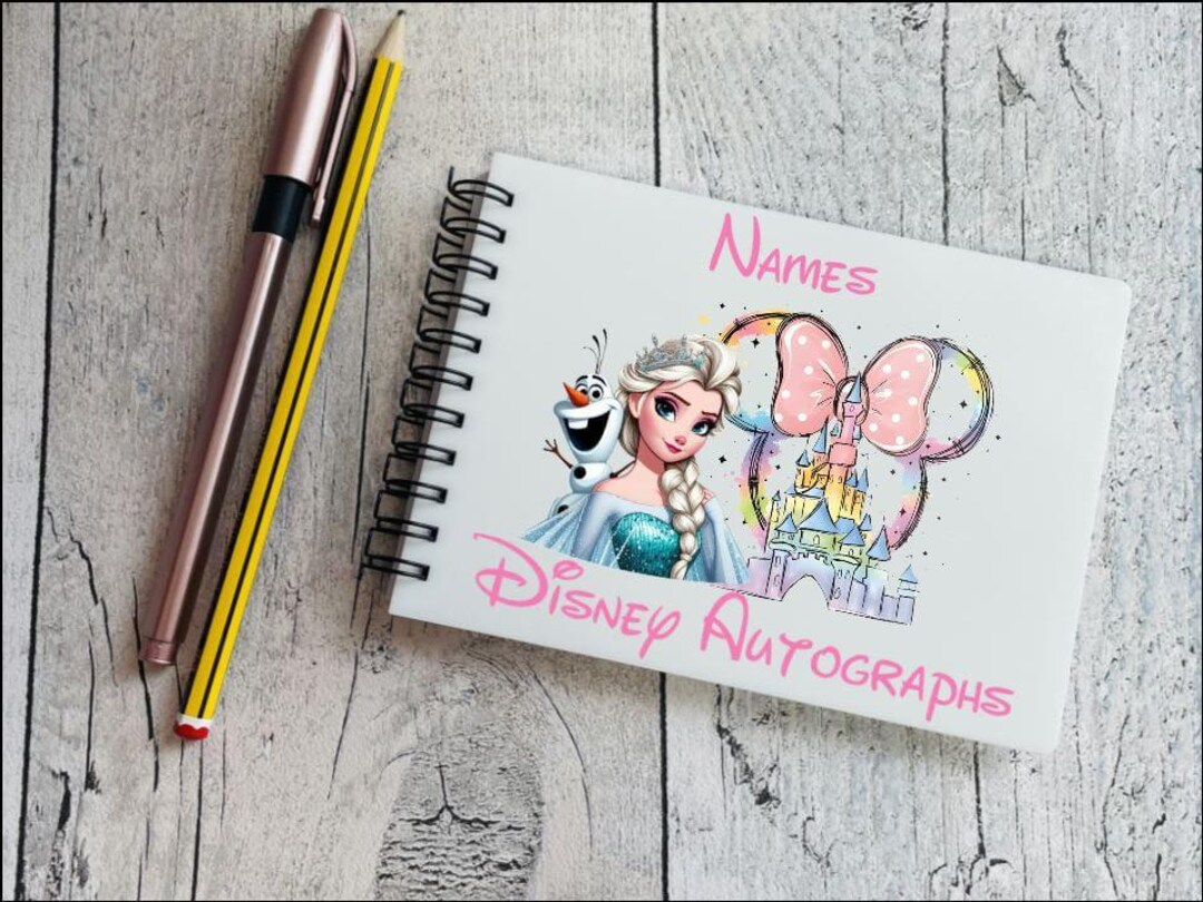 Elsa Anna Frozen Minnie Mouse Castle Autograph Book Personalised - Etsy