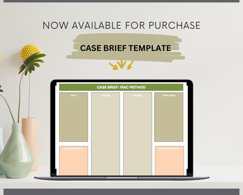 IRAC Case Brief Template in Soft Pastels - Etsy