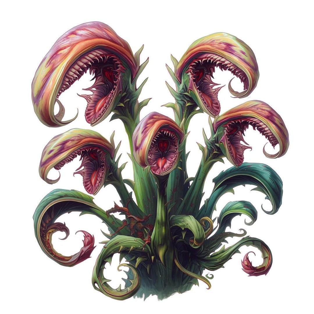 Creepy Monster Plant Art: Sci-fi Horror PNG (digital Download) - Etsy