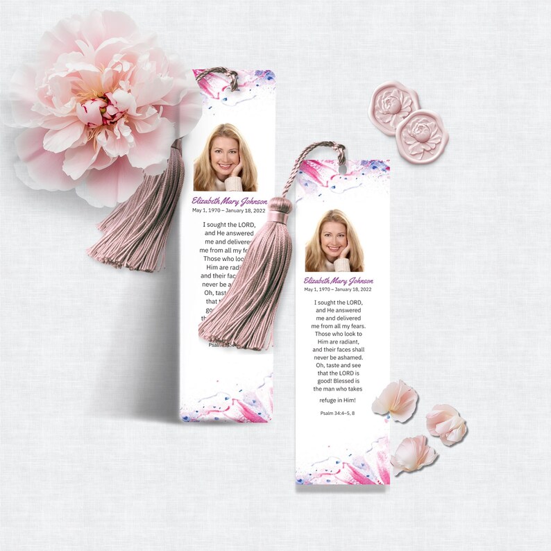 Butterfly Bookmark Template | Digital Download | Personalized Keepsake ...