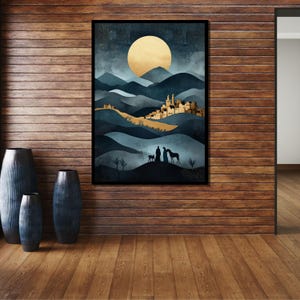 Bethlehem Journey Canvas, Nativity Silhouette Art, Holy Family Wall ...