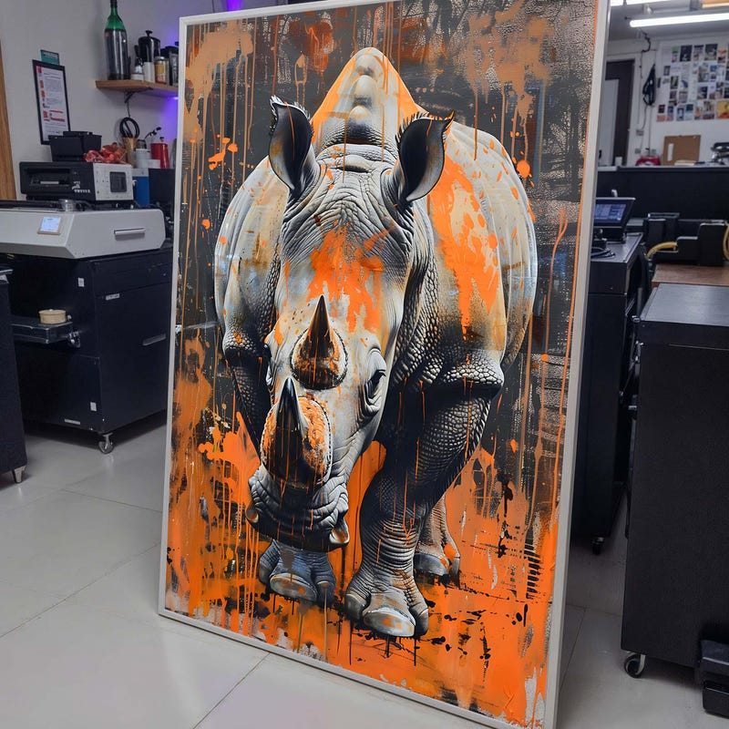 Rhino Wall Art - Etsy