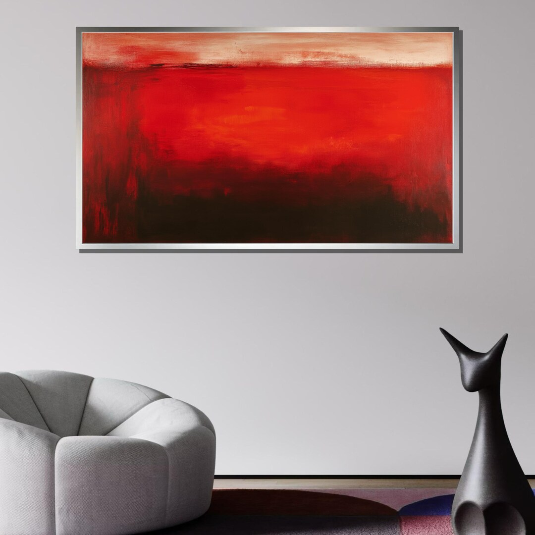 Red Mark Rothko Framed Canvas,mark Rothko Wall Art, Art Reproduction ...