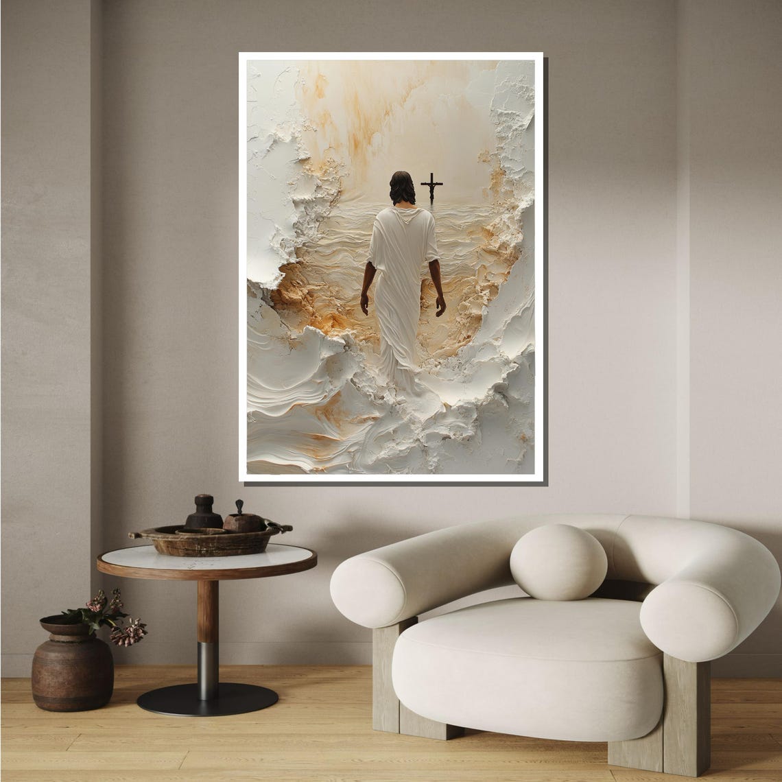 Path to Salvation Canvas Art, Jesus Walking Towards the Cross ...