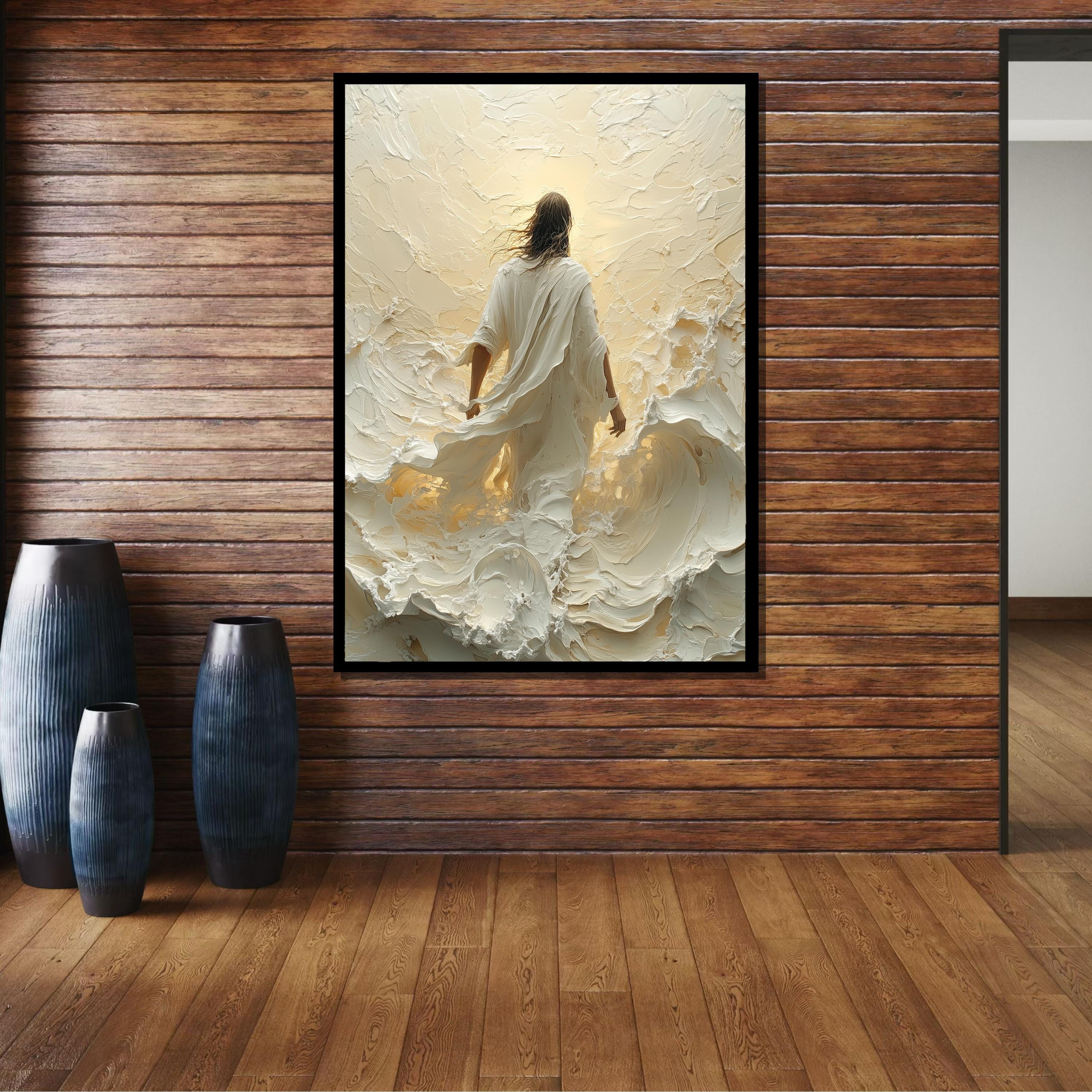 Path to Salvation Canvas Art, Jesus Walking Towards the Cross ...