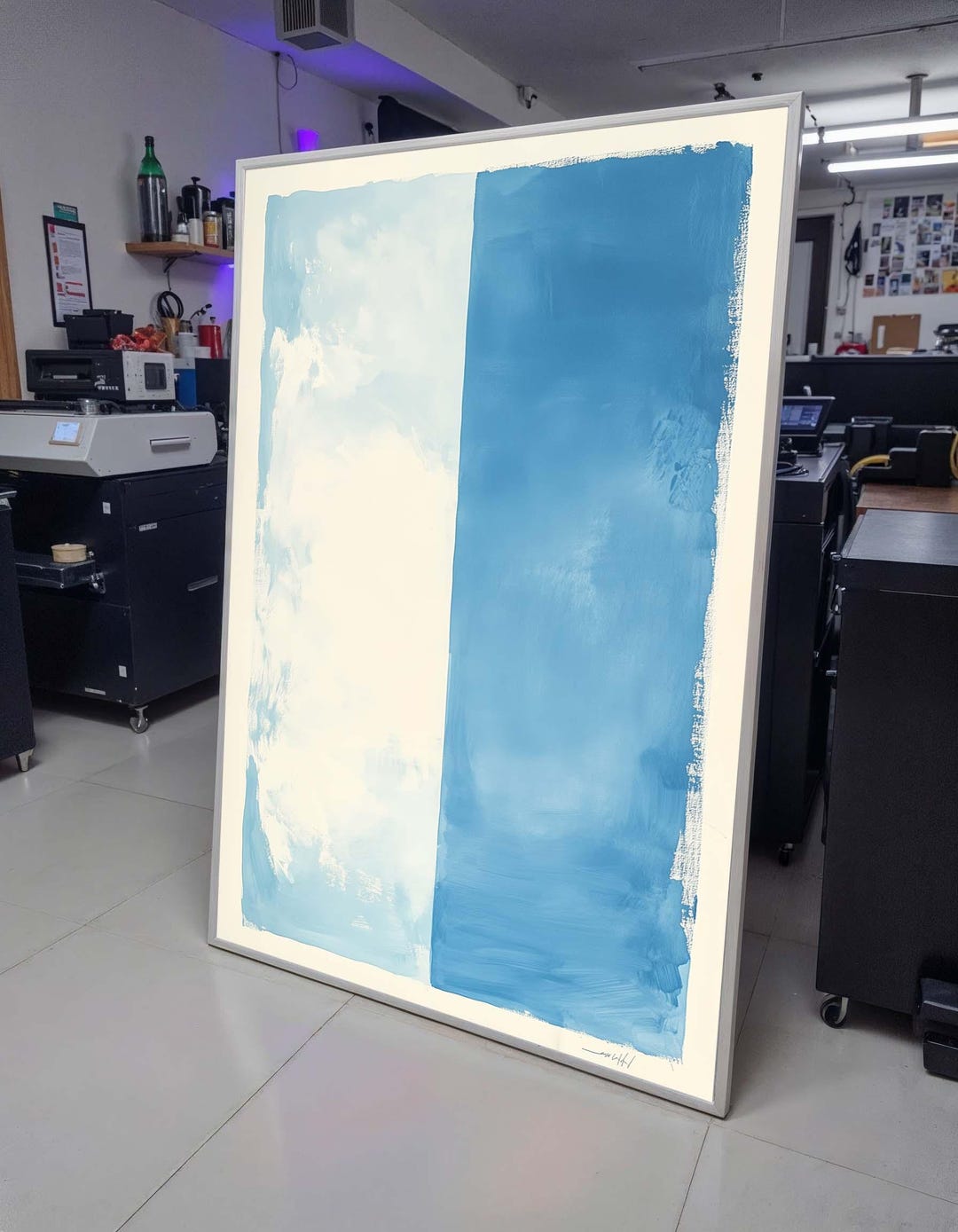 Blue-white Mark Rothko Framed Canvas,mark Rothko Wall Art, Art ...