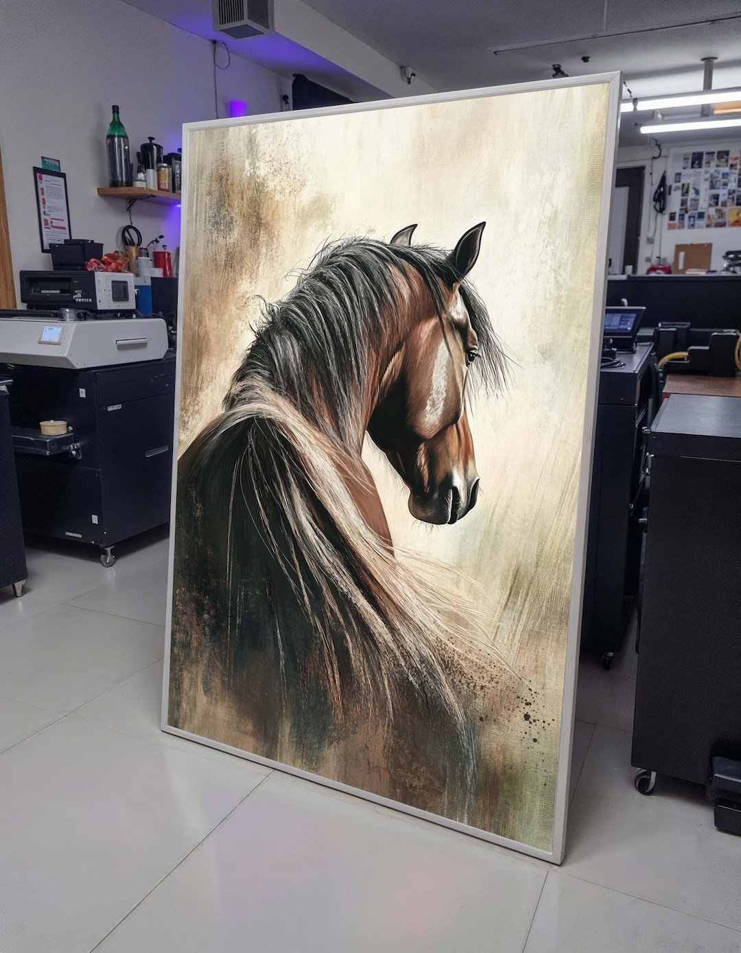 Majestic Horse Portrait Canvas Elegant Equine Art Rustic Animal Wall majestic-horse-portrait-canvas-elegant-equine-art-rustic-animal-wall