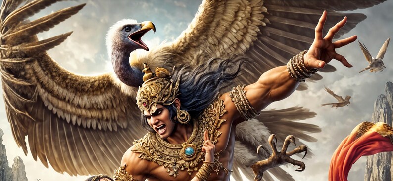 Sita’s Abduction by Ravana – Ramayana Digital Art With Jatayu’s Heroic ...